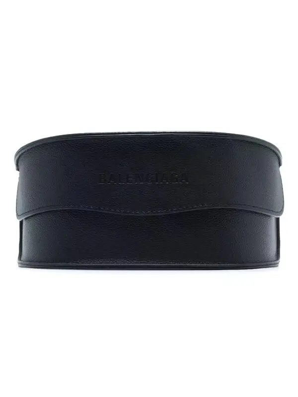 Balenciaga Dynamo Oval-frame Sunglasses - Black