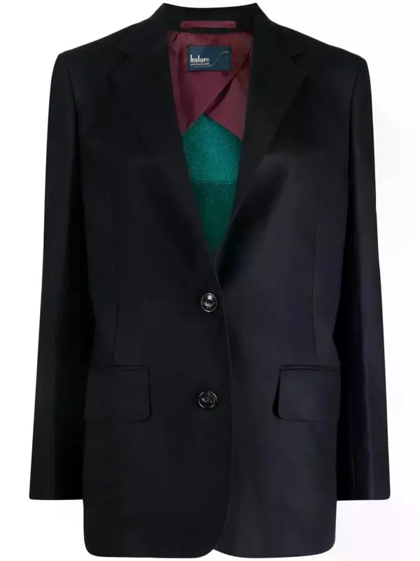 Kolor Single-breasted Blazer With Knitted Back