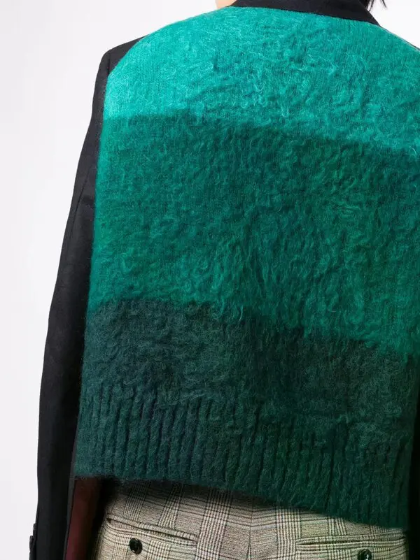 Kolor Single-breasted Blazer With Knitted Back