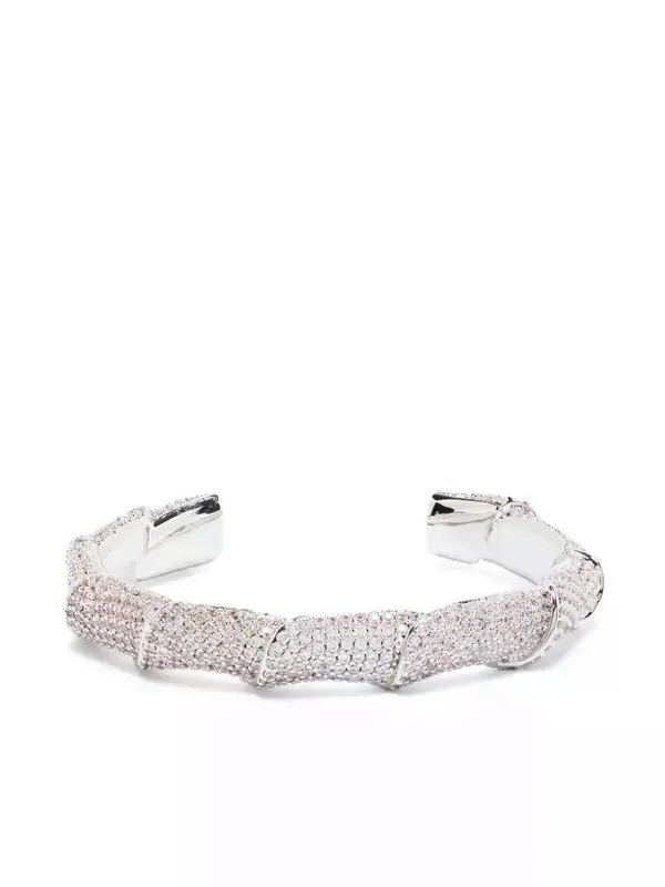 Eddie Borgo Pavé Scroll Cuff - Silver