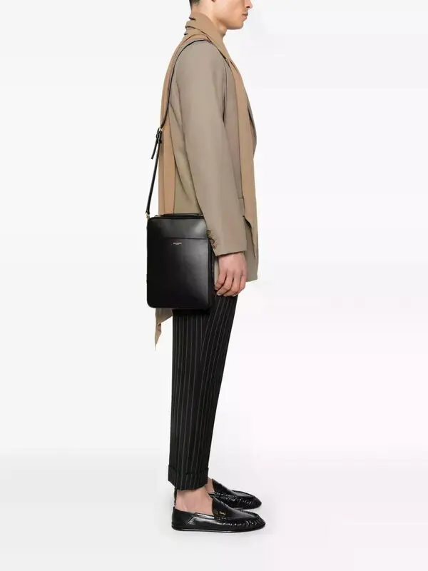 Saint Laurent Leather Messenger Bag