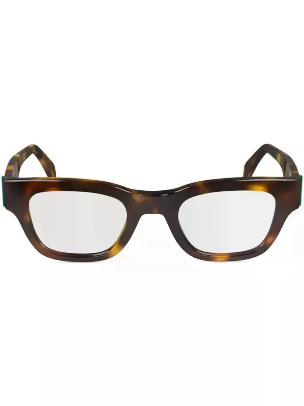 Paul Smith Kellino Tortoiseshell Rectangle Frame Glasses - Brown