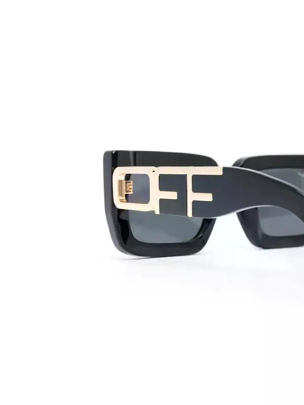 Off-White Boston Logo-plaque Sunglasses - Black