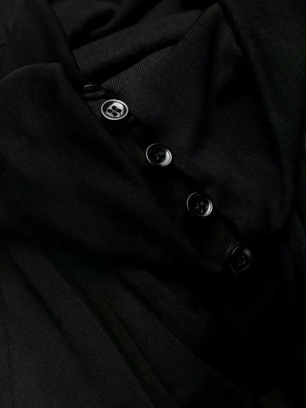 Saint Laurent High-neck Draped Minidress
