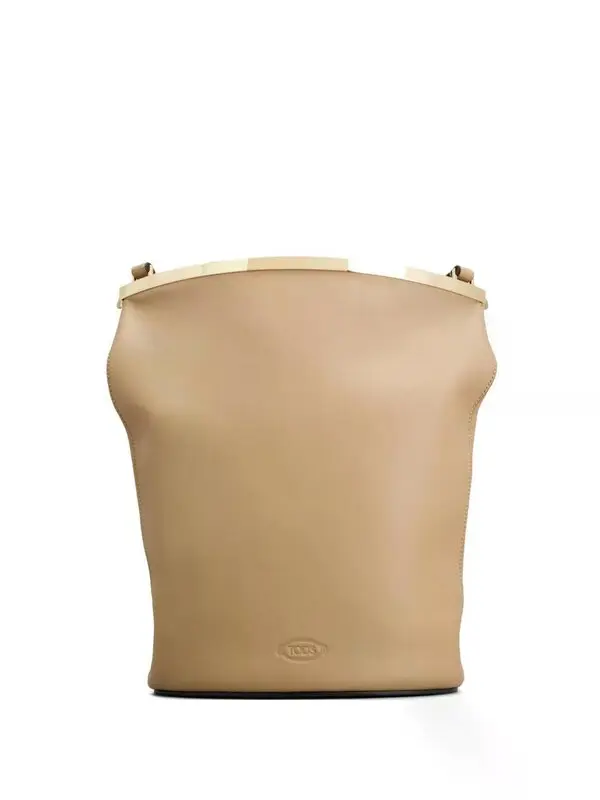 TOD'S Leather Bucket Bag - Neutrals