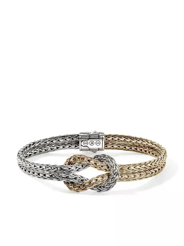 John Hardy 14kt Yellow Gold Love Knot Bracelet - Silver