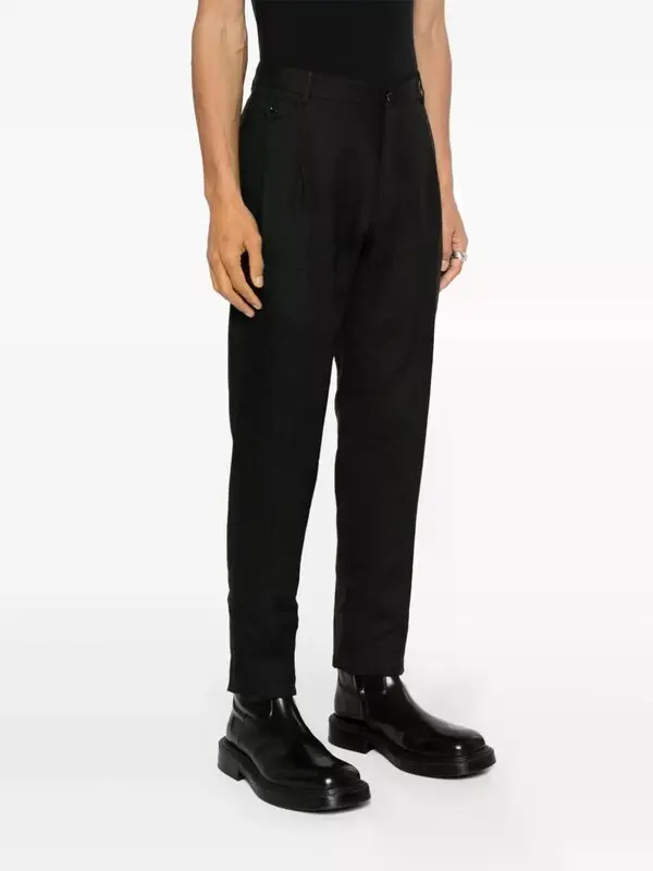 Dolce & Gabbana Chambray Linen Tapered Trousers