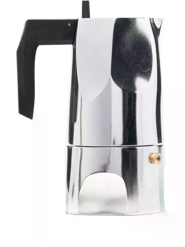 ALESSI Ossidiana 3-cup Espresso Coffee Maker - Silver