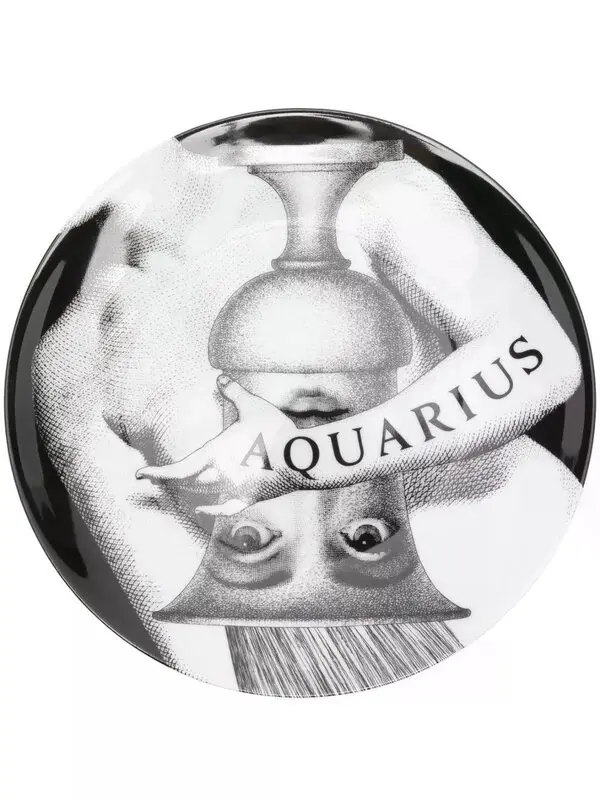 FORNASETTI Tema E Variazioni N.358 Aquarius Wall Plate - Black