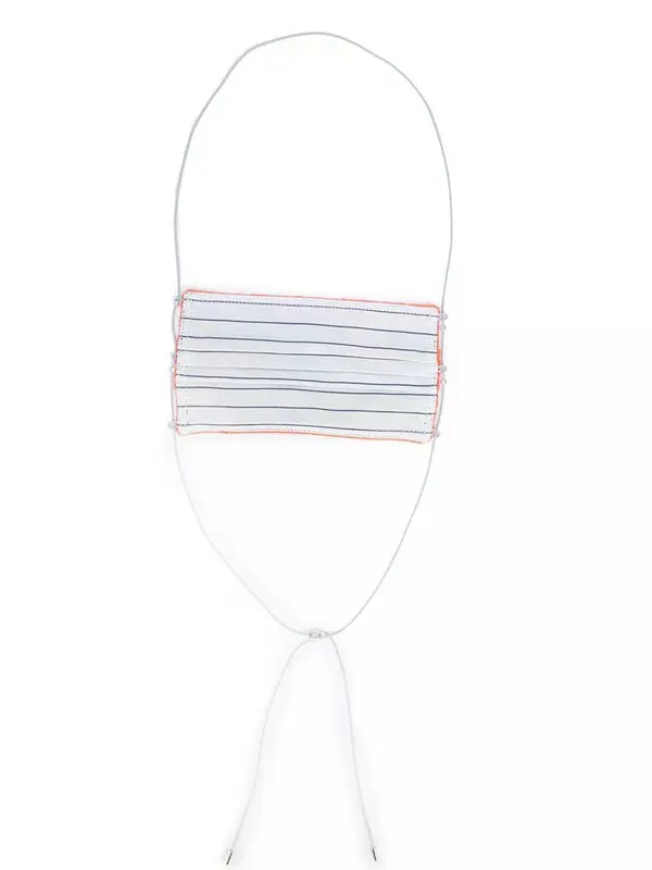 M. Cohen Stripe-print Face Mask - White