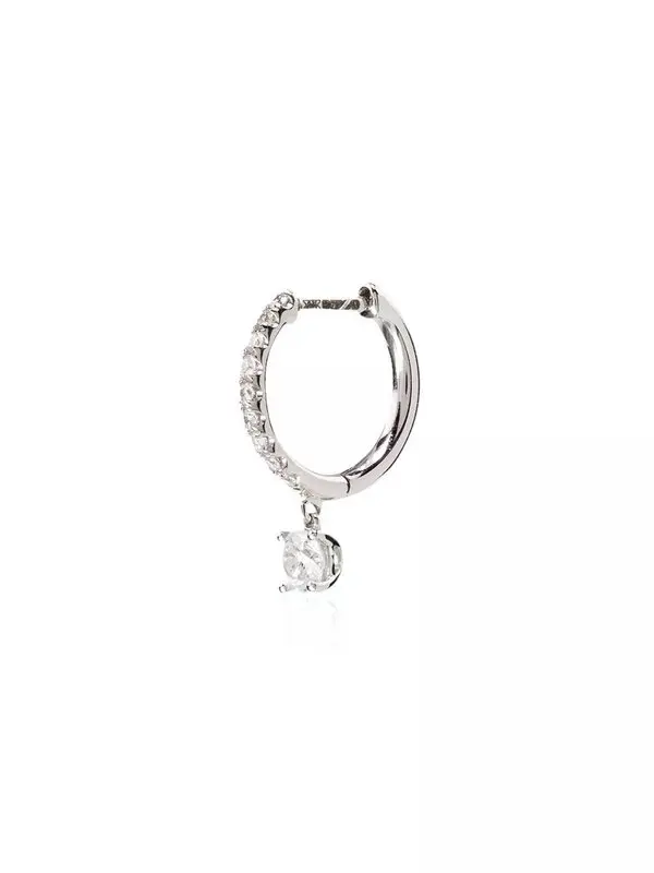 ANITA KO 18kt White Gold Diamond Hoop Earring - Silver