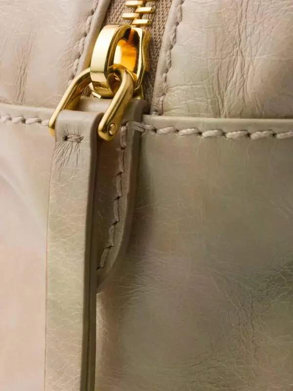 Prada Dangle Leather Tote Bag - Neutrals