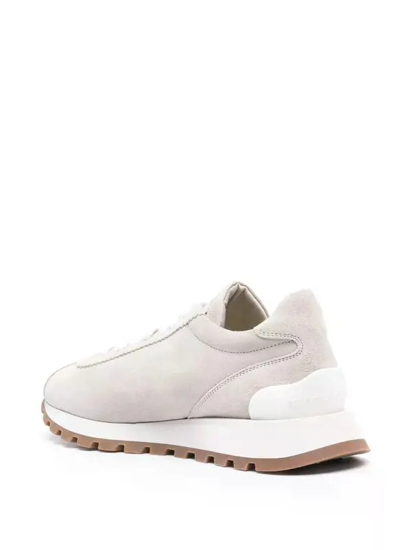Brunello Cucinelli Suede Lace-up Sneakers - Grey