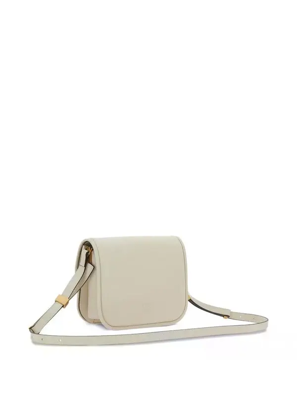 Pinko Mini Love Box Shoulder Bag With Quilted Nappa And Golden Buckle - White