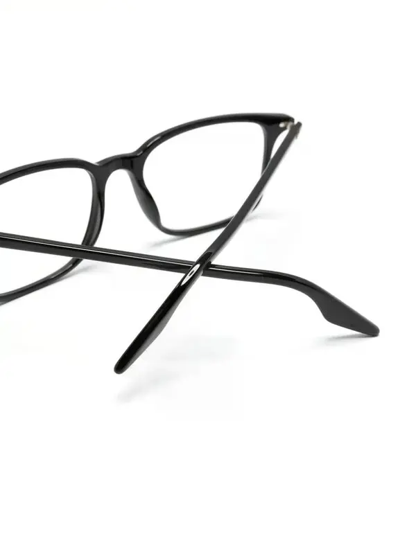 Ray-ban Logo-plaque Square-frame Glasses - Black
