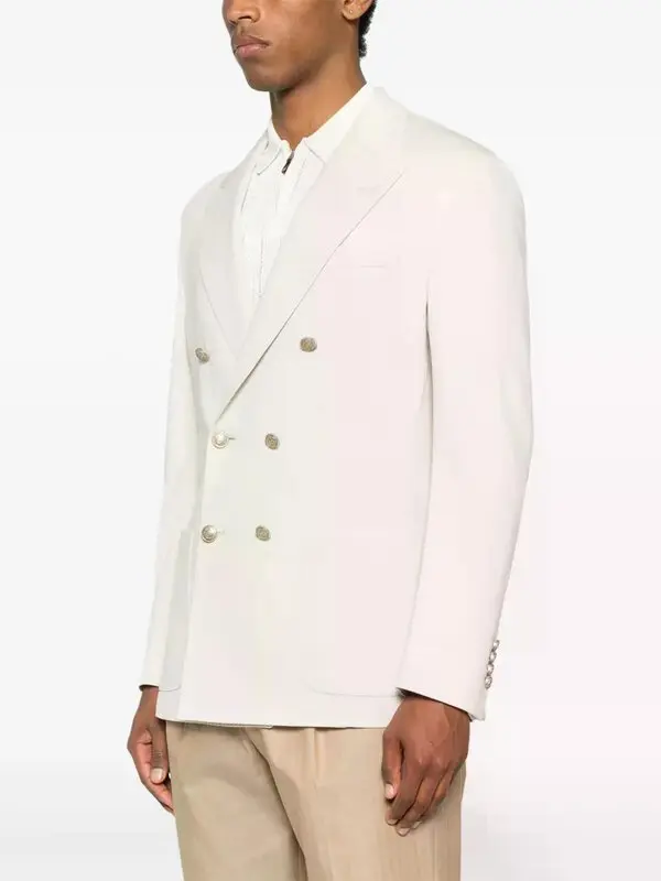 Eleventy Double-breasted Blazer - Neutrals