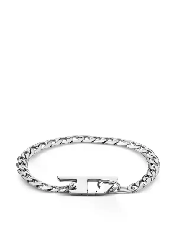 DIESEL® Logo-plaque Chain Bracelet - Silver