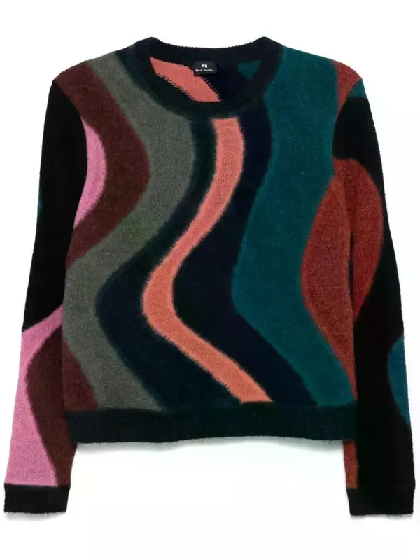 Paul Smith Swirl Pattern Sweater - Black