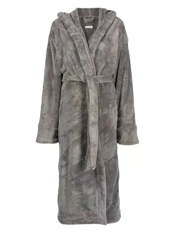 SOHO HOME House Logo-embroidered Robe - Grey