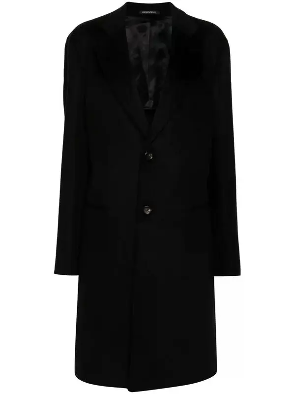 Emporio Armani Felted Wool-blend Coat