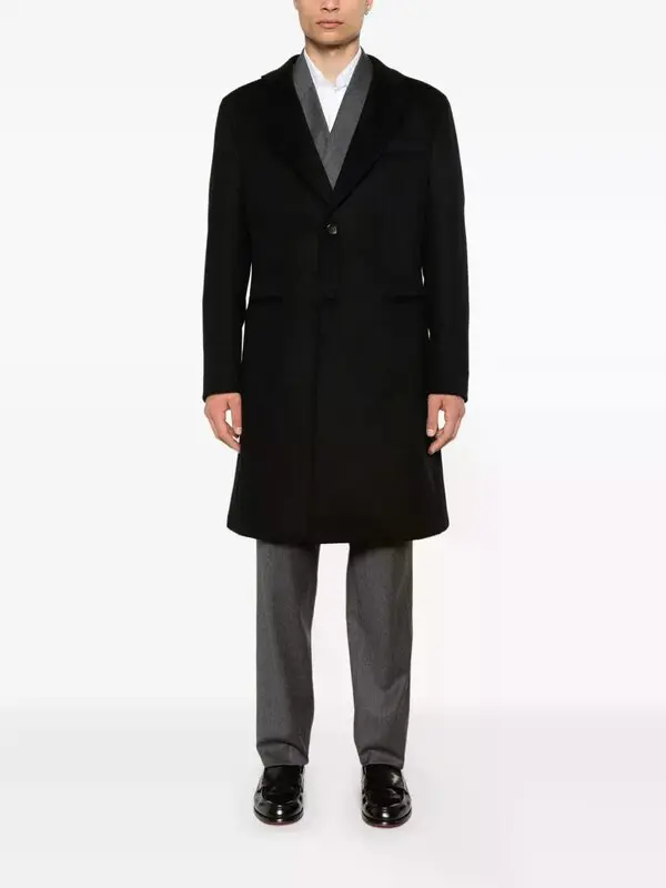 Emporio Armani Felted Wool-blend Coat