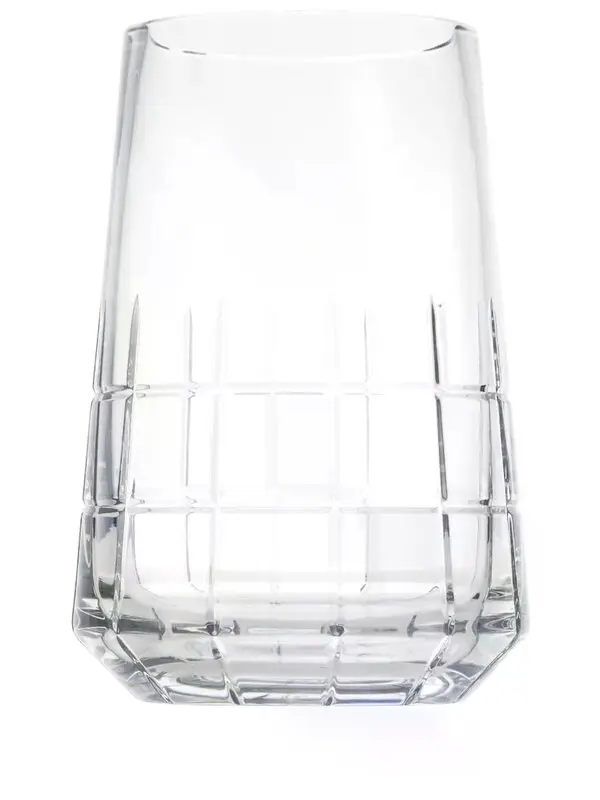 Christofle Small Graphik Crystal Vase - White