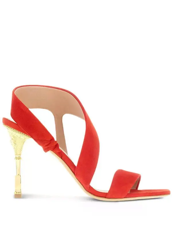 Balmain Moneta Sculpted Heel Sandals