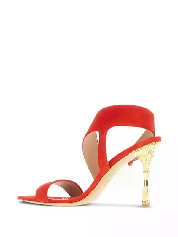 Balmain Moneta Sculpted Heel Sandals