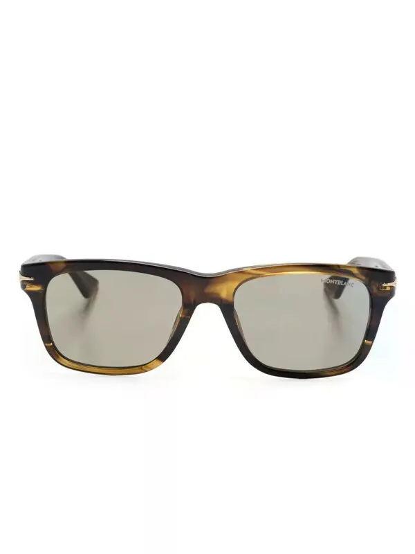 Montblanc Rectangle-frame Sunglasses - Brown