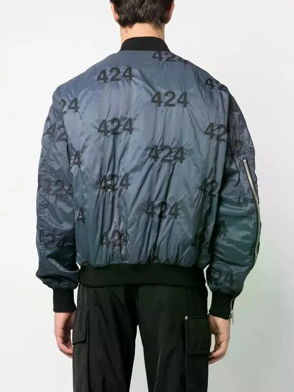 424 Logo-print Quilted Bomber Jacket