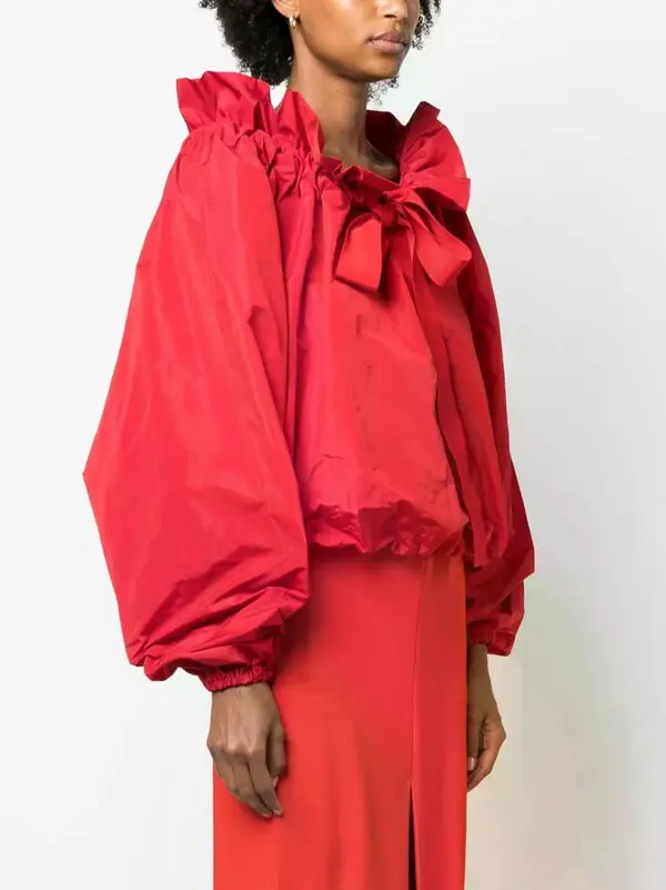 PATOU Pussy-bow Puffed Top