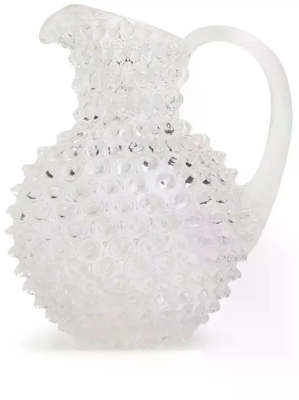 KLIMCHI Hobnail Crystal Jug - White