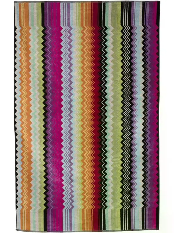 Missoni Zigzag-pattern Cotton Towel - Orange