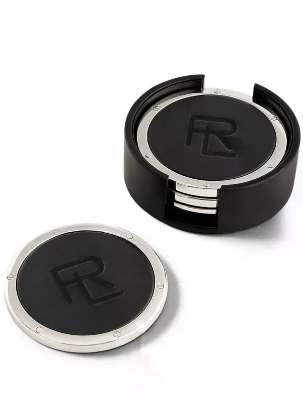 Ralph Lauren Stacked Rl Coasters - Black