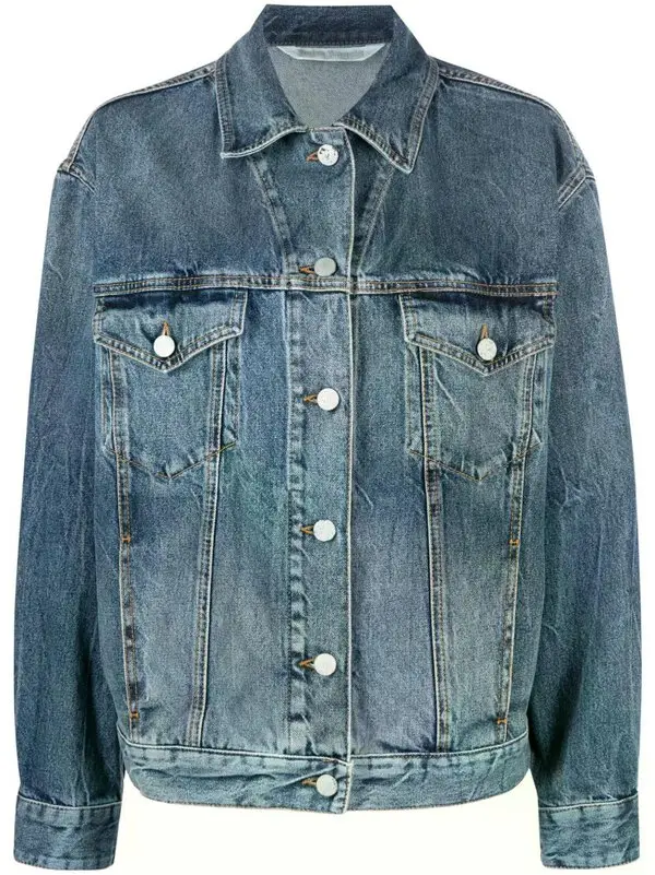 Palm Angels Sunrise-print Denim Jacket