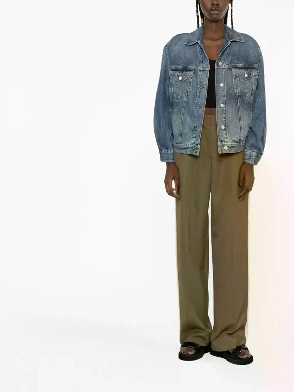 Palm Angels Sunrise-print Denim Jacket
