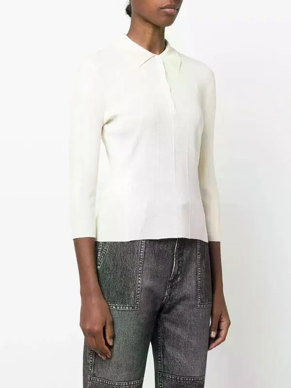 Rag & Bone Pacey Ribbed-knit Polo Top