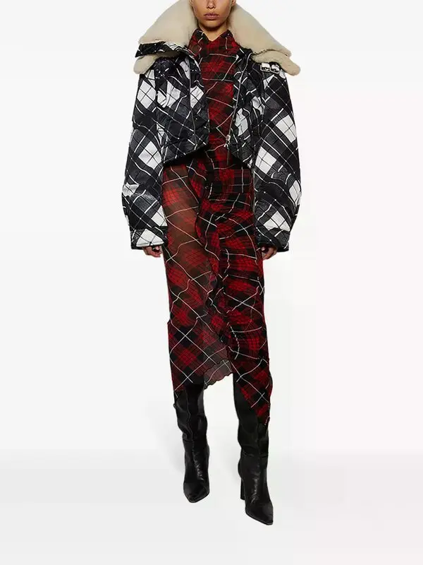 JEAN PAUL GAULTIER Layered Shearling-collar Jacket