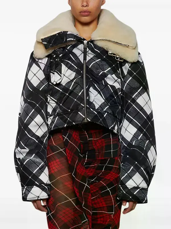 JEAN PAUL GAULTIER Layered Shearling-collar Jacket