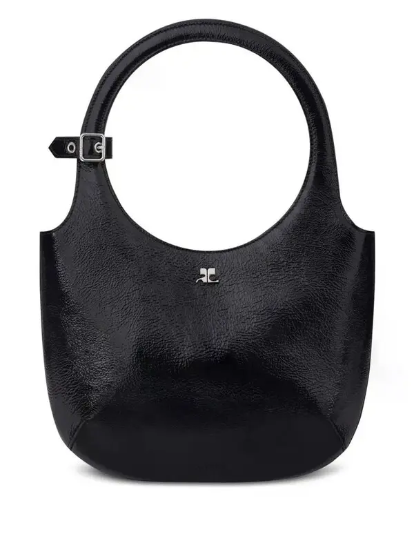 COURREGES Holy Leather Tote Bag - Black