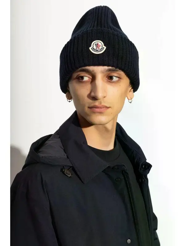 Moncler Logo Patch Beanie