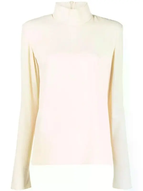 Veronique Leroy Raw-cut Edge Long-sleeved Top - Neutrals