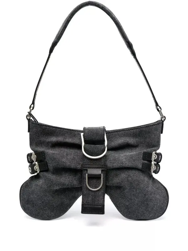 Blumarine Butterfly Leather Shoulder Bag