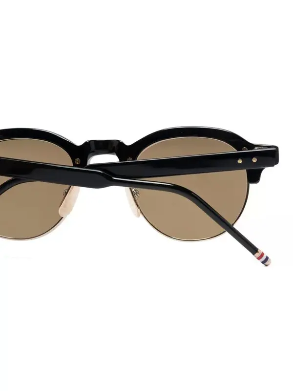 Thom Browne Round-frame Sunglasses - Black