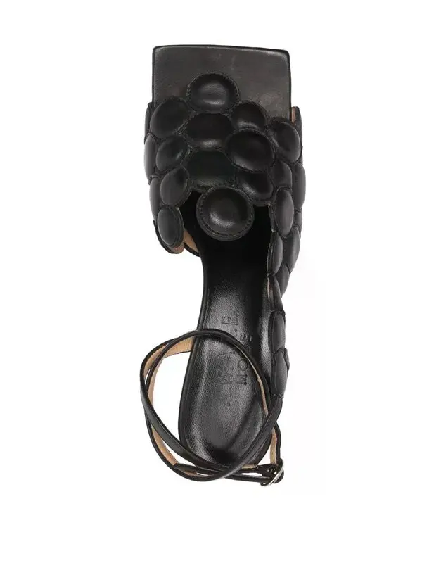 A.W.A.K.E. Mode Open-toe Leather Kitten Heel Sandals