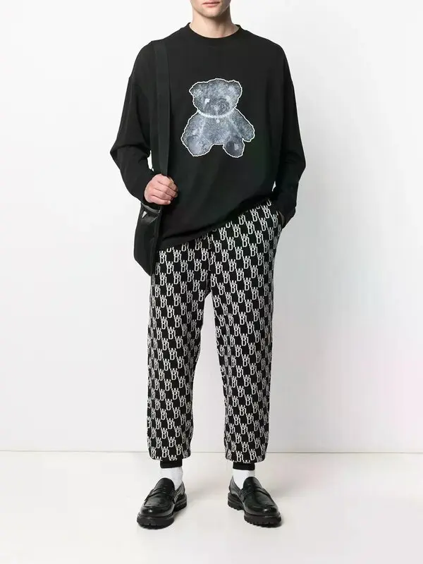 We11Done Intarsia Knit Track Trousers