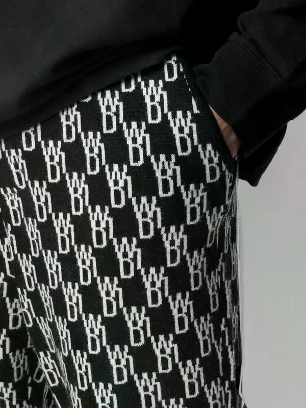 We11Done Intarsia Knit Track Trousers