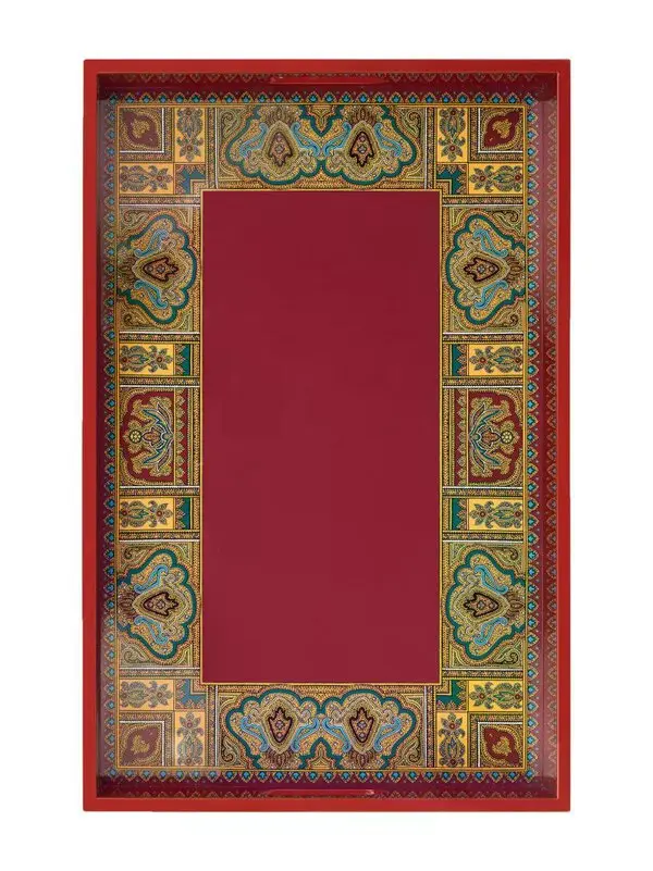 Etro Paisley-print Wood Tray