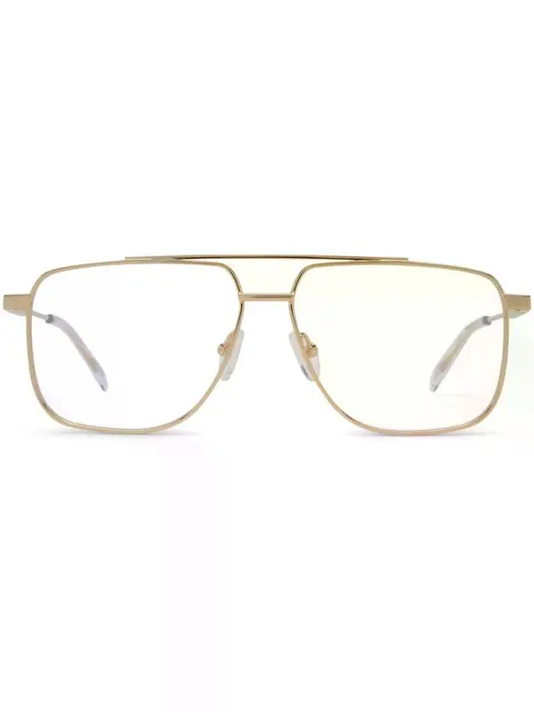Alexander McQueen Oversized Frame Glasses - Gold