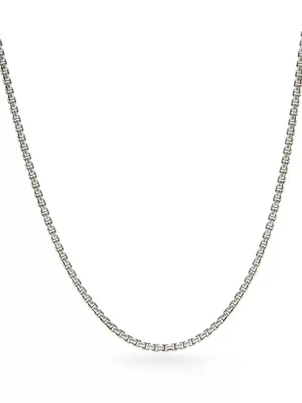 David Yurman 14kt Yellow Gold Box Chain Necklace - Silver